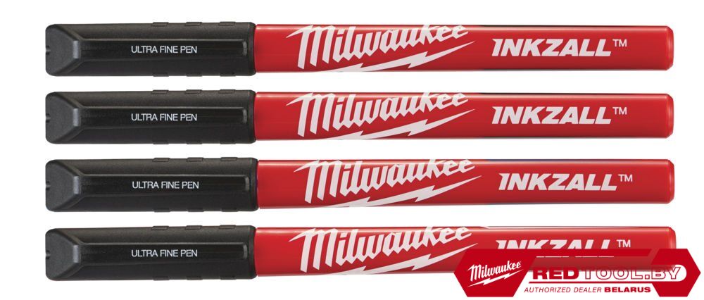 Купить маркер со сверхтонким пером milwaukee inkzall™ fine tip 4 шт ...
