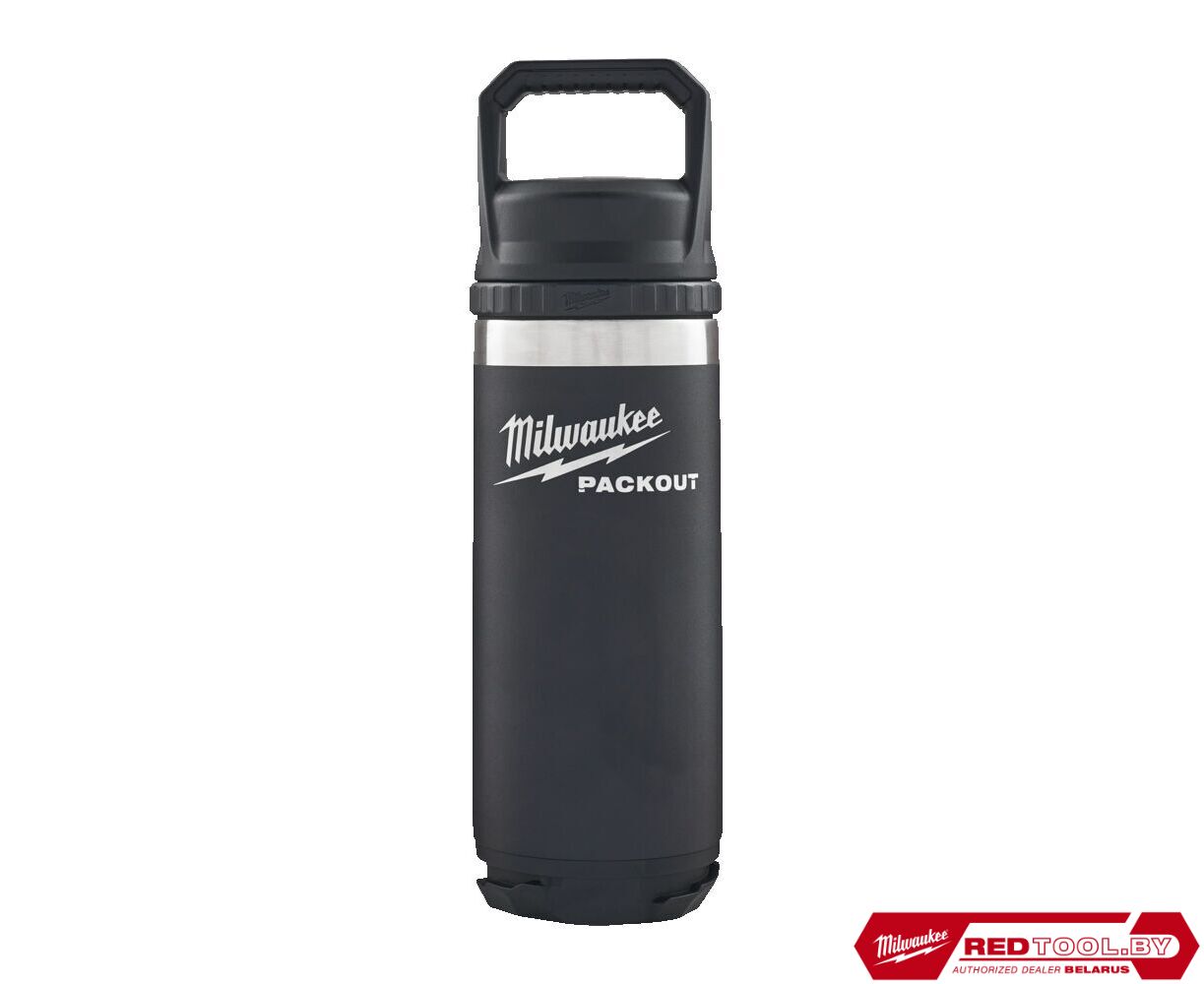 Купить термос milwaukee packout bottle 532 ml chug lid black ...